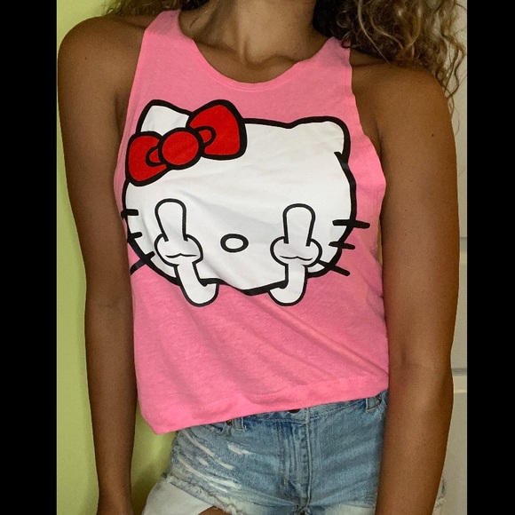 Hello Kitty Middle Finger Wallpaper